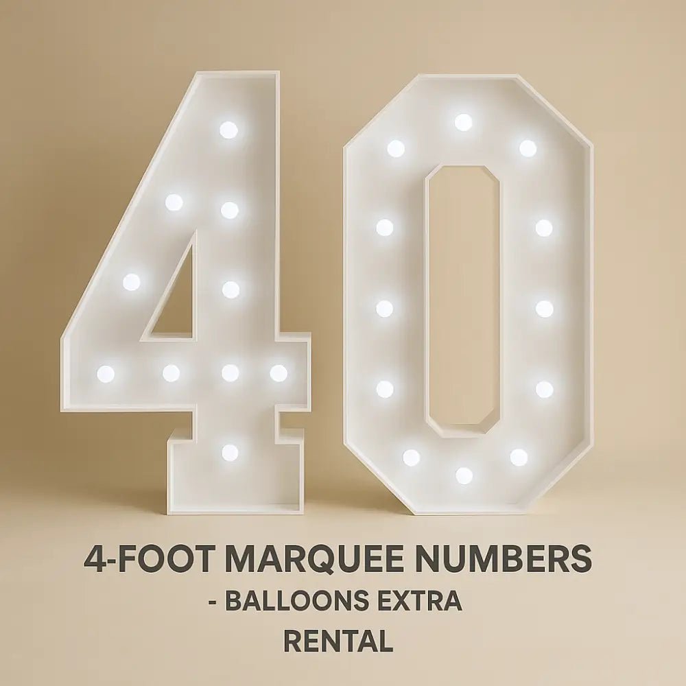 4-Foot Marquee Numbers | Bloom Fleurs & Cadeaux